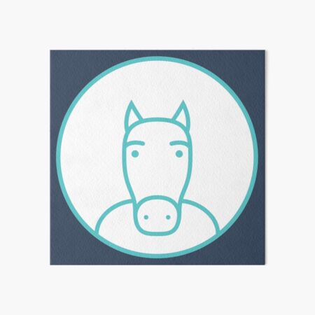Lámina rígida «Esquema de retrato de caballo - Verde azulado» de ...