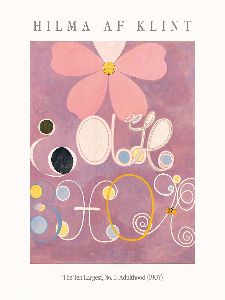 "Hilma Af Klint Print The Ten Largest Poster Museum Exhibition Swedish ...