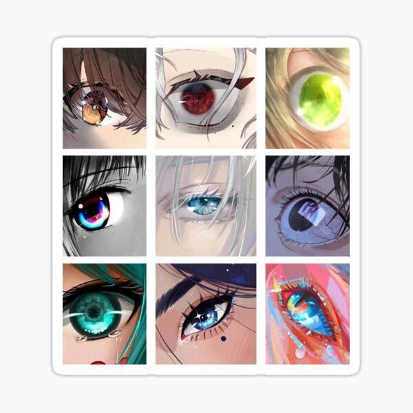 Anime Eyes Mouth Pack 23 Sticker By Justtops4you Redbubble