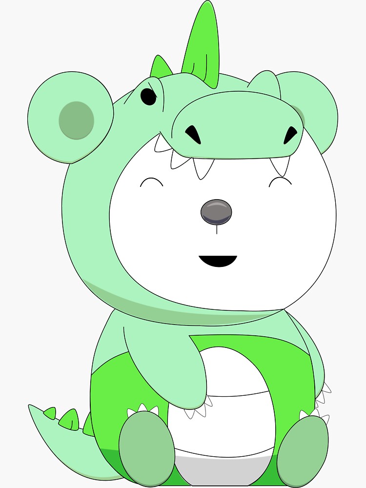 "Cute Panda in Dinosaur Onesie" Sticker for Sale by keith-art | Redbubble
