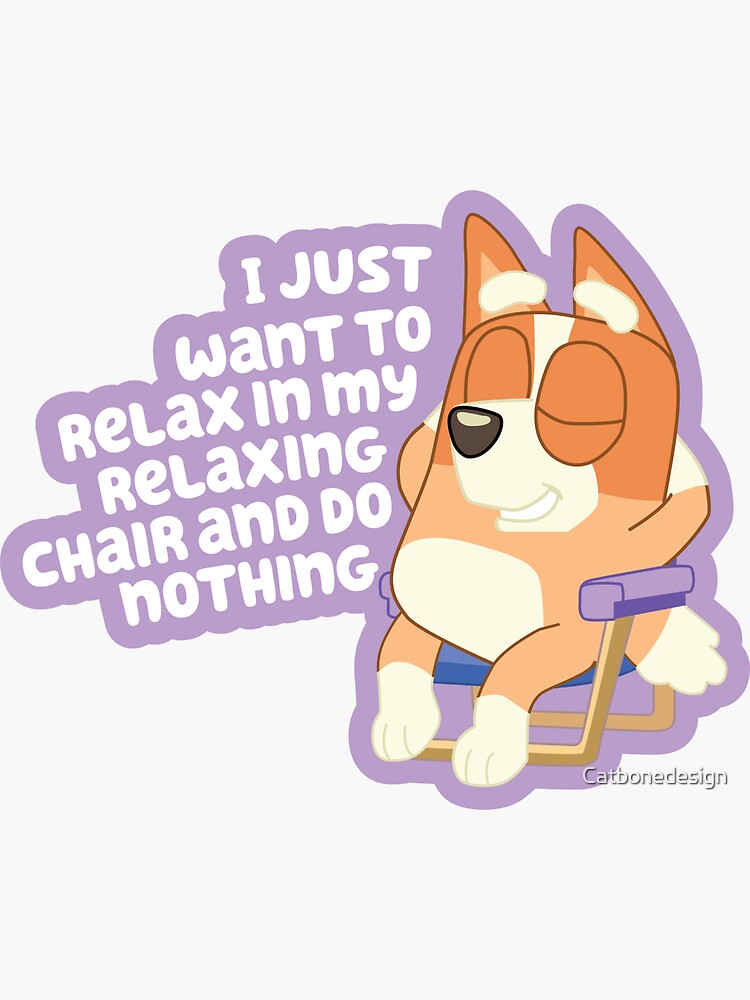 "Relaxing Chair" Sticker for Sale by Catbonedesign | Redbubble