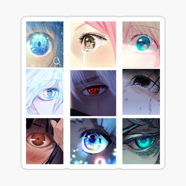 Anime Eyes Mouth Pack Sticker By Justtops4you Redbubble
