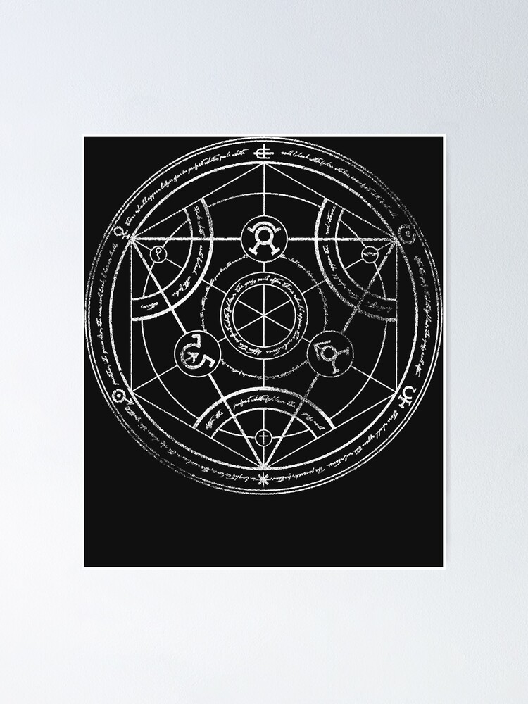 "Human transmutation circle chalk" Poster for Sale by CrailArran ...