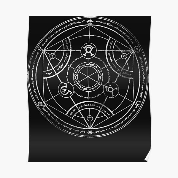 "Human transmutation circle chalk" Poster for Sale by CrailArran ...