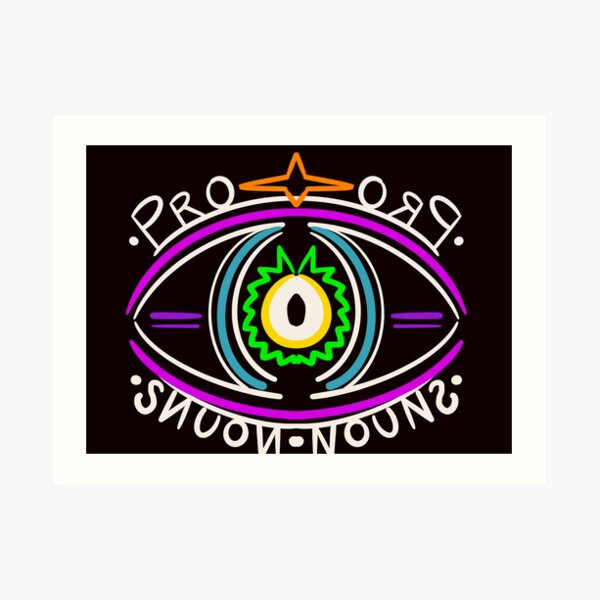 "Pronoun logo" Art Print for Sale by FunSizedArt27 | Redbubble