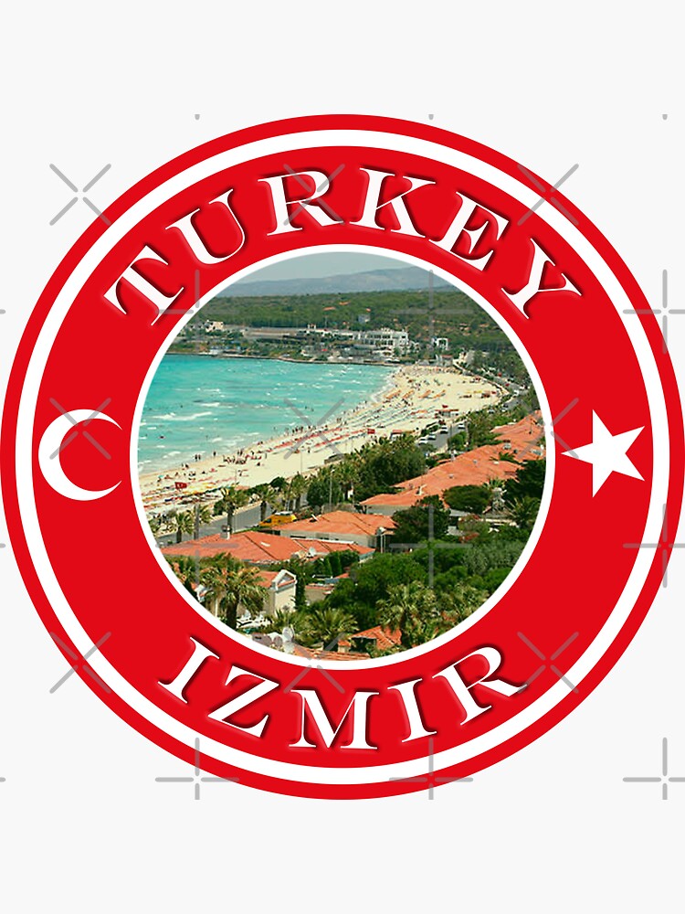 "Turkey Izmir Beach Day - Passport Stamps Collection" Sticker by ...