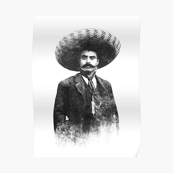 Póster «Emiliano Zapata - Blanco» de boltjesdesign | Redbubble