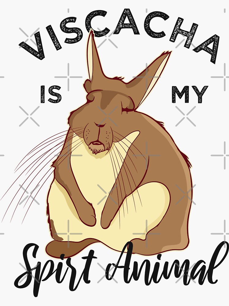 Pegatina for Sale con la obra «Viscacha Vizcacha Espíritu Animal Lindo ...