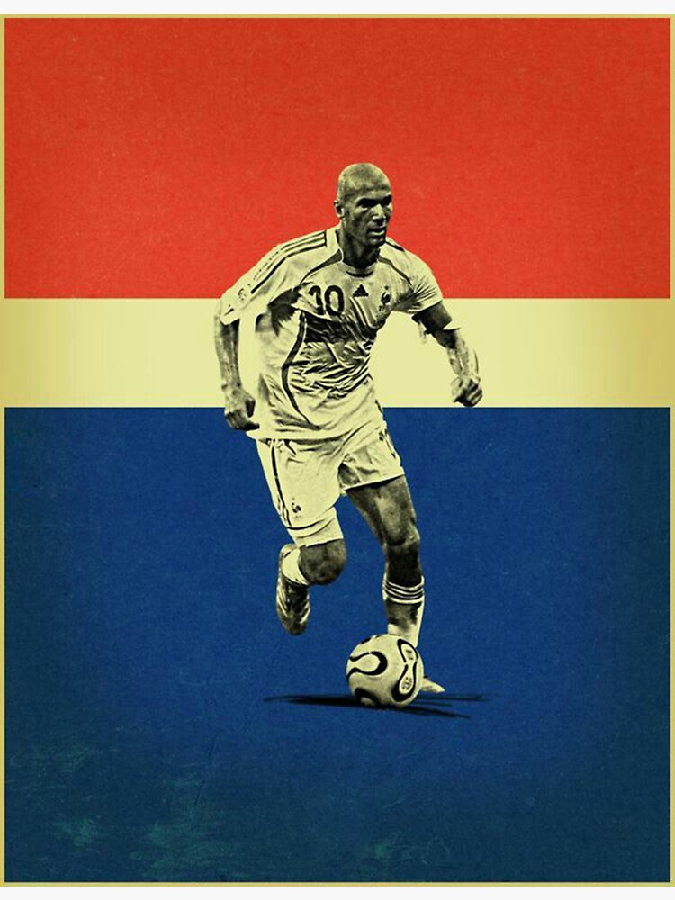 "Zinedine Zidane Illustration" Sticker for Sale by brotherbager | Redbubble