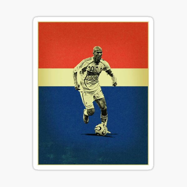 "Zinedine Zidane Illustration" Sticker for Sale by brotherbager | Redbubble