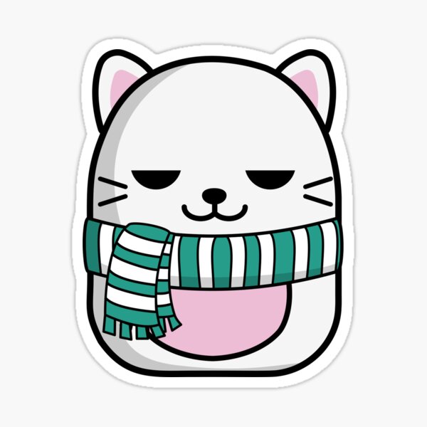 "Squishmallow cat with scarf" Sticker for Sale by dbonz | Redbubble
