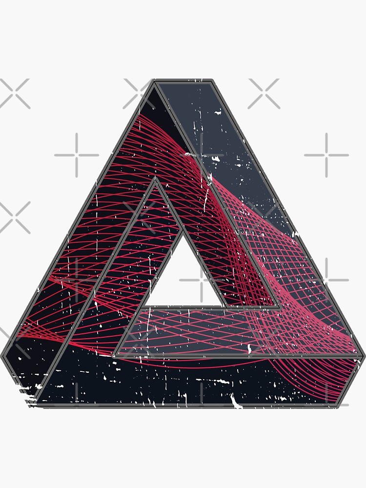 "Möbius strip Triangle" Sticker for Sale by Cavemen | Redbubble