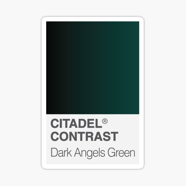 "Dark Angels Green Citadel Colour in Pantone Chart Style" Sticker by ...