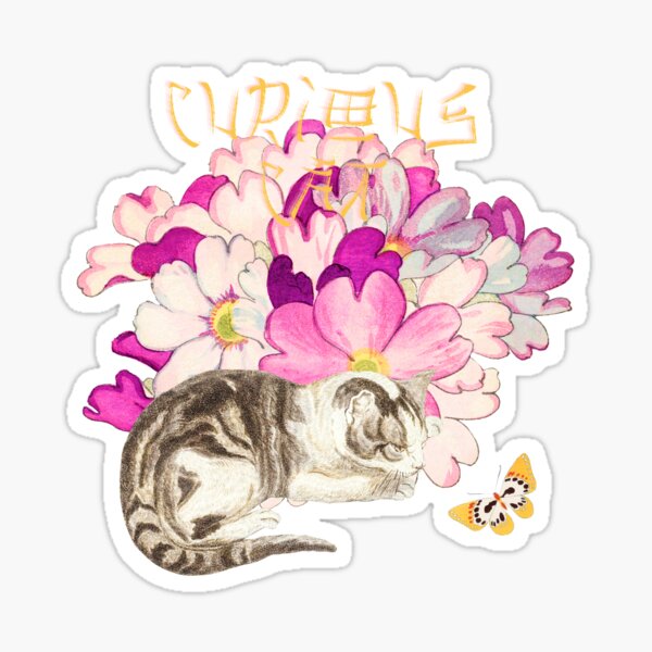 "Curious Cat" Sticker by DGreatArchives | Redbubble