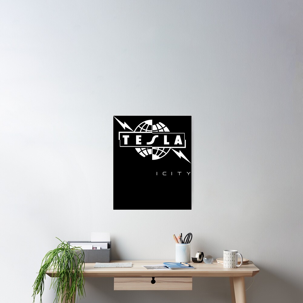 "Tesla Band Logo " Poster by belinescob | Redbubble