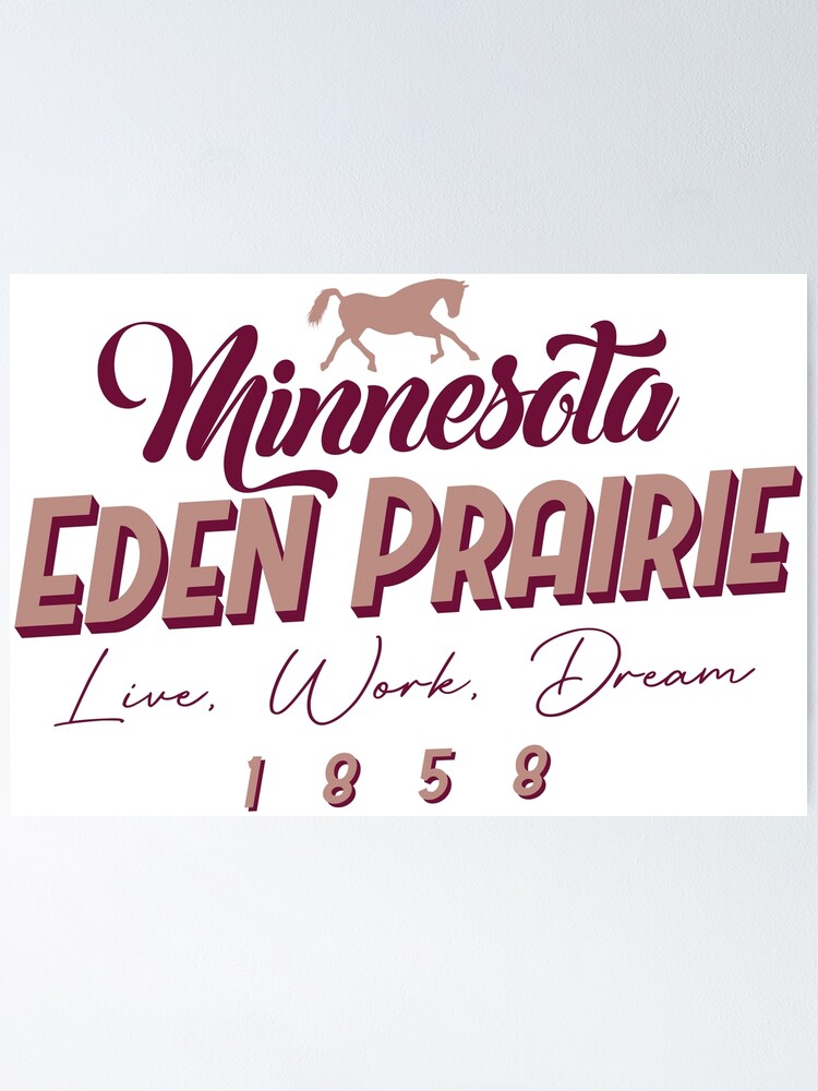 "Eden Prairie, Minnesota, USA. Lettering. Violet color" Poster for Sale ...