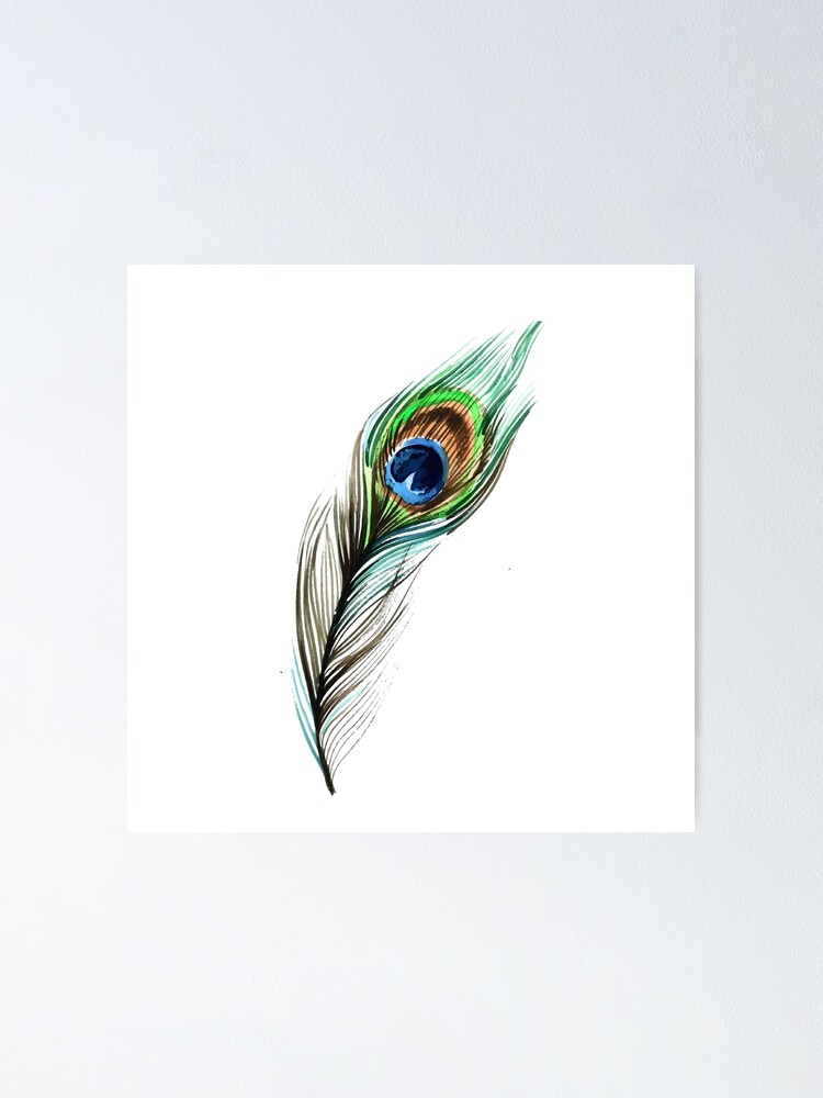 "Mor pankh (Krishna Peacock feather)" Poster for Sale by Proportional19 ...