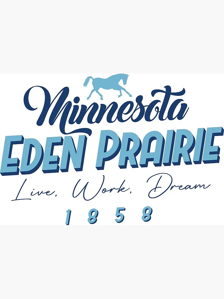 "Eden Prairie, Minnesota, USA. Lettering. Blue color" Poster for Sale ...