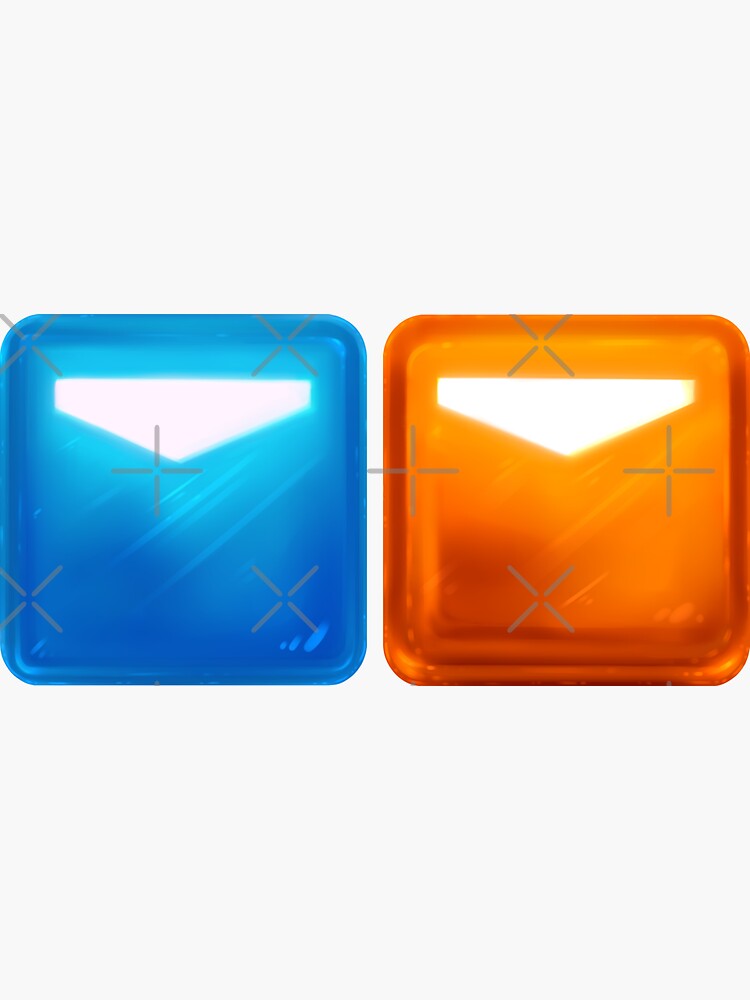 "Beat Saber Block Pattern 2022 - Azure Blue & Burnt Orange" Sticker by ...