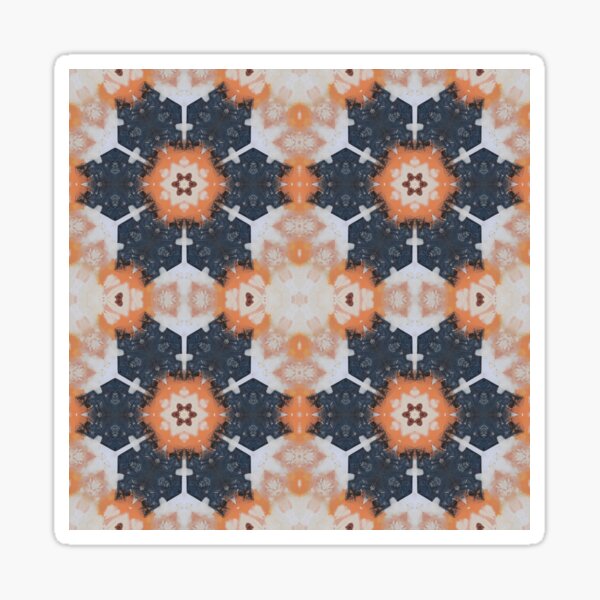 " Tangerine Dream Paint Print Pattern by Jenny Meehan 12" Sticker by ...