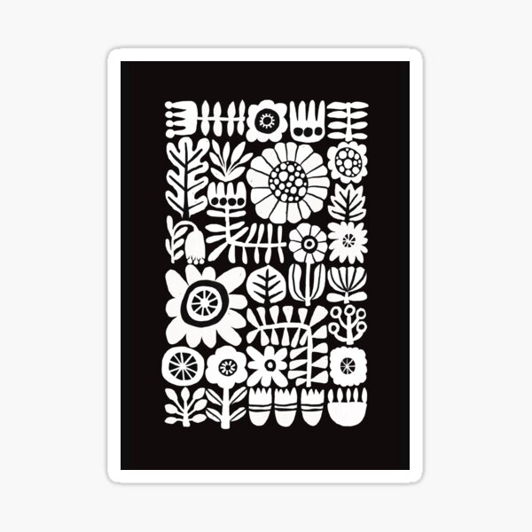 "Floral Folk" Sticker for Sale by trinetollefsen | Redbubble