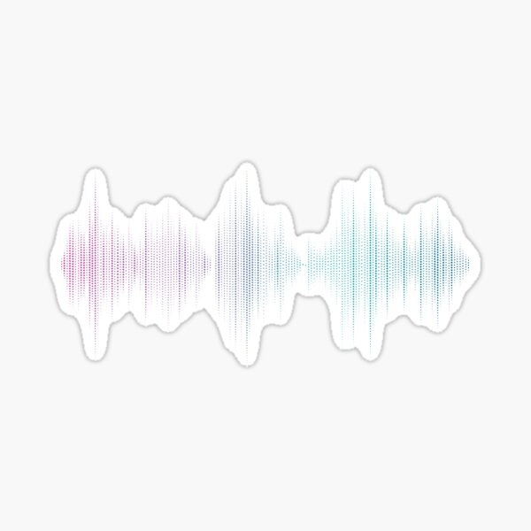 "Rainbow Sound Wave" Sticker for Sale by chillaxcats | Redbubble