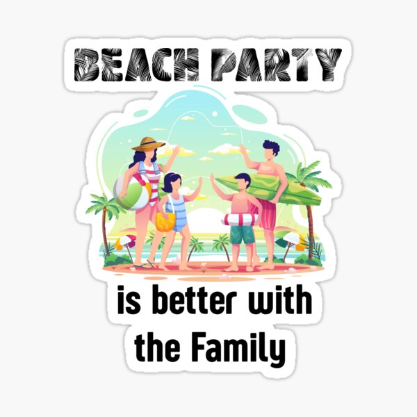 "beach party" Sticker for Sale by LASSLASS | Redbubble
