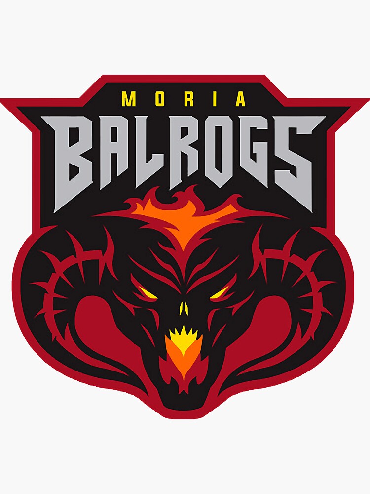 "Moria balrogs team logo" Sticker for Sale by loyalphel8661 | Redbubble