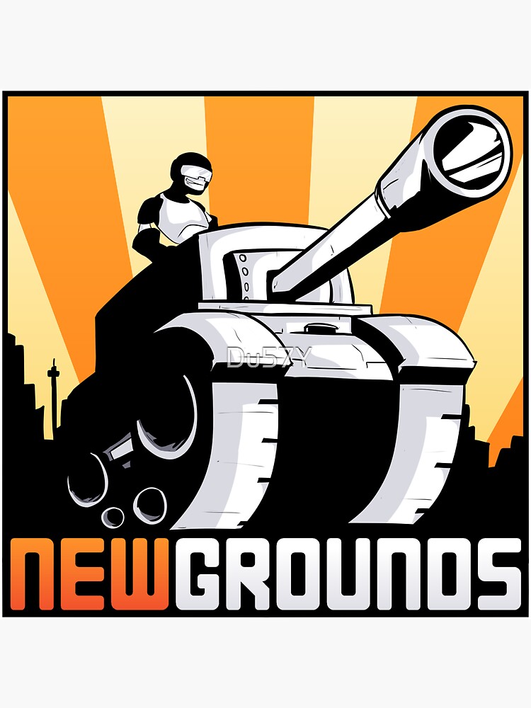"Redraw Newgrounds Logo" Sticker for Sale by Du57Y | Redbubble