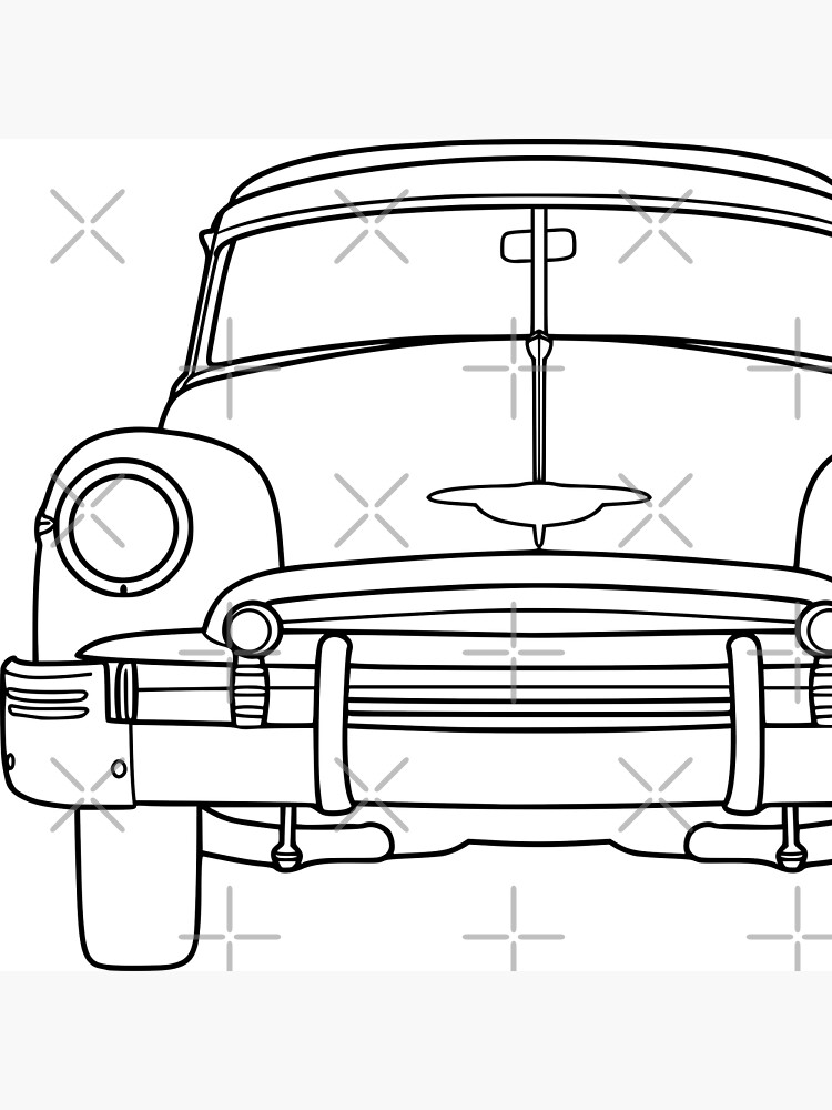 "Chevy Styleline 1950 black lines" Poster for Sale by EdimDesign ...