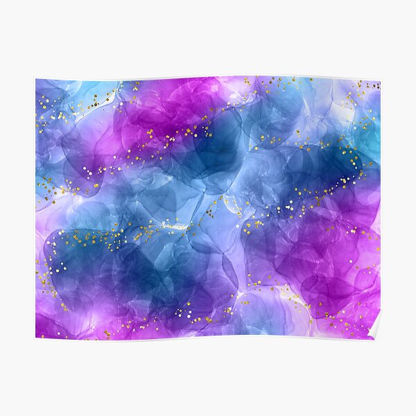 "Fantasy Alcohol Ink Background" Poster for Sale by ABRAHEEMALI | Redbubble