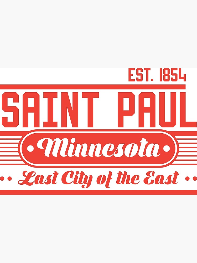 "Saint Paul, Minnesota. Lettering. Orange color" Poster for Sale by ...