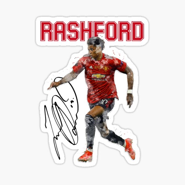 "Marcus Rashford football" Sticker by Heather889 | Redbubble