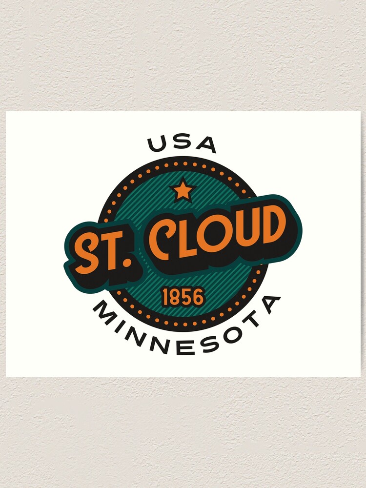 "St. Cloud, Minnesota, USA. Lettering. Green and yellow color" Art Print for Sale by ...