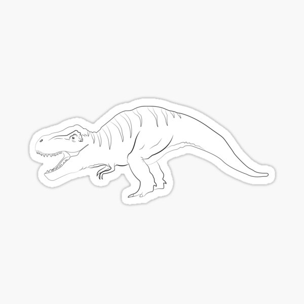 "The Tyrant Lizard King" Sticker by roseasaur | Redbubble