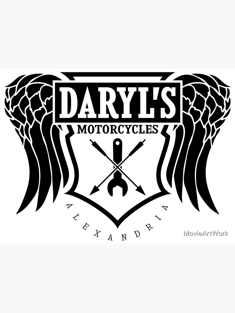 "Daryl Dixon Motorcycles TWD" Framed Art Print for Sale by MovieArtWork ...