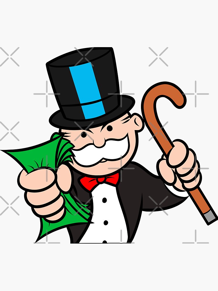 "Mr Monopoly" Sticker by teenysophia | Redbubble