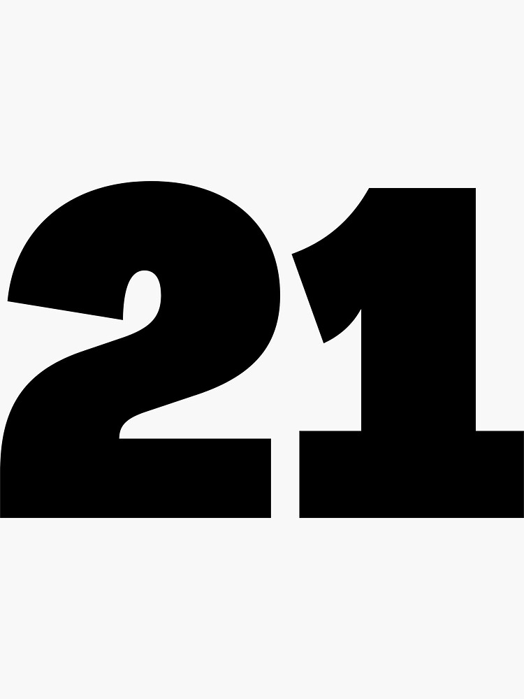 "Racing Number 21" Sticker by MxNumbers | Redbubble