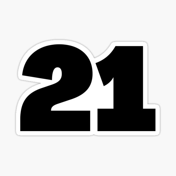 "Racing Number 21" Sticker by MxNumbers | Redbubble