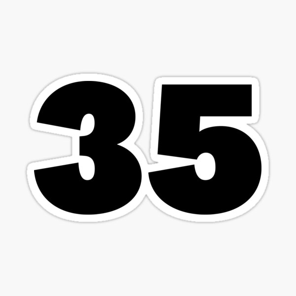 "Racing Number 35" Sticker for Sale by MxNumbers | Redbubble