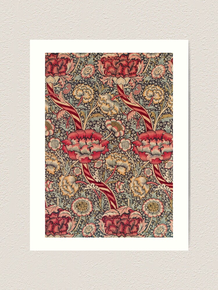"Vintage Floral Retro Color Palette, Wandle William Morris" Art Print ...