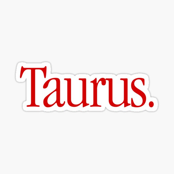 "Taurus." Sticker for Sale by The-Gaia-Shop | Redbubble