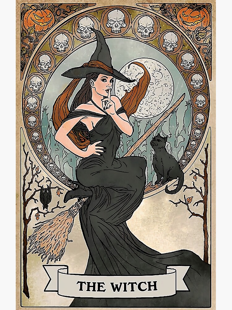 "The Witch Tarot Card Poster, Witch Poster, Witch Art, Witch Wall Art ...