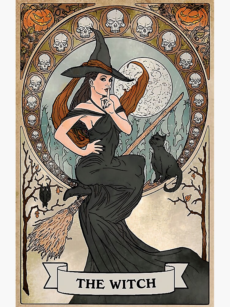 "The Witch Tarot Card Poster, Witch Poster, Witch Art, Witch Wall Art ...