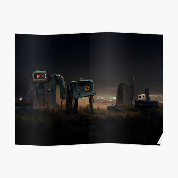 "Robot Graveyard #2" Poster for Sale by philsouth | Redbubble