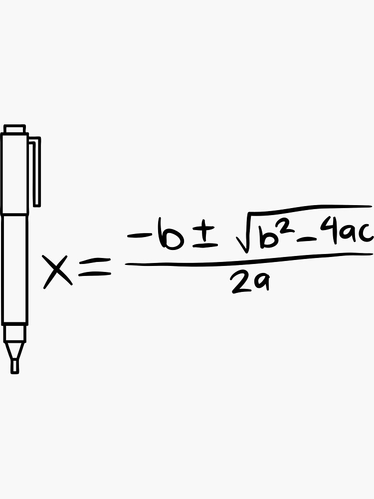 "Quadratic Formula" Sticker for Sale by empire1arts | Redbubble