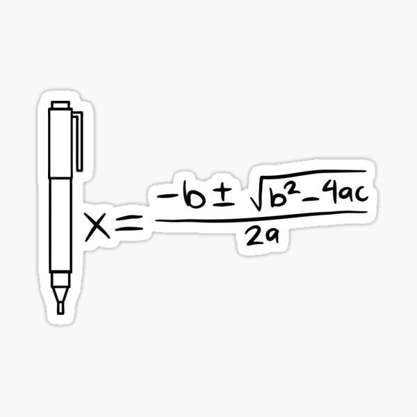 "Quadratic Formula" Sticker for Sale by empire1arts | Redbubble
