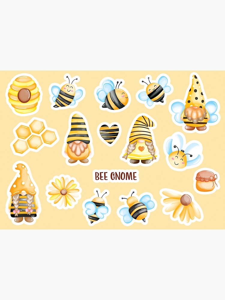 "Cute Bee Gnome Printable Sticker" Sticker by ftahey1999 | Redbubble