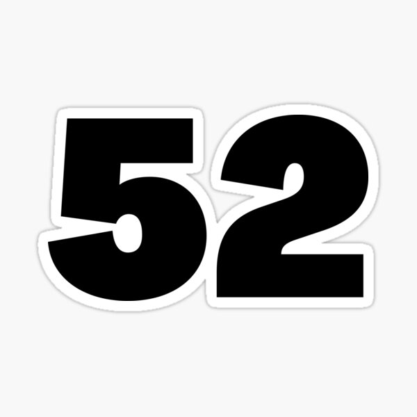 "Racing Number 52" Sticker for Sale by MxNumbers | Redbubble