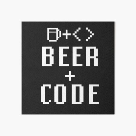"Beer + Coding pixel text and icons" Art Board Print by WebBest | Redbubble